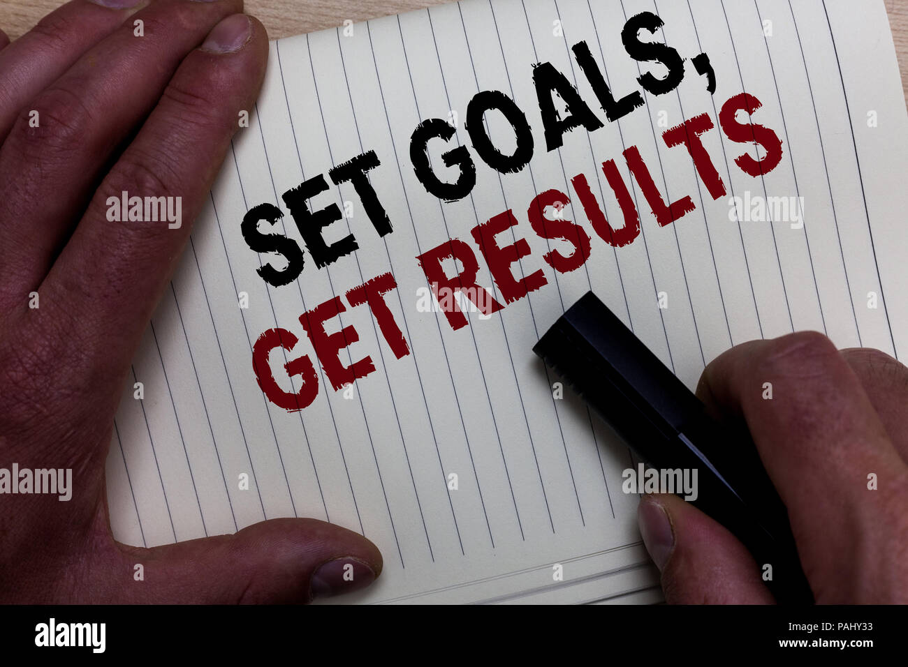 Word writing text Set Goals, Get Results. Business concept for ...