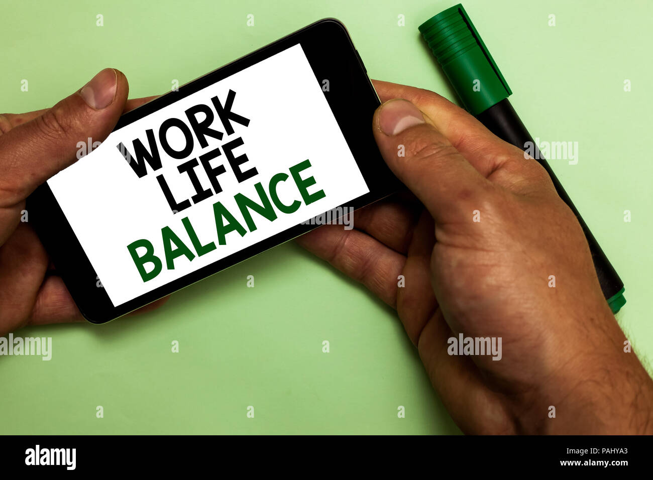 Writing note showing Work Life Balance. Business photo showcasing ...