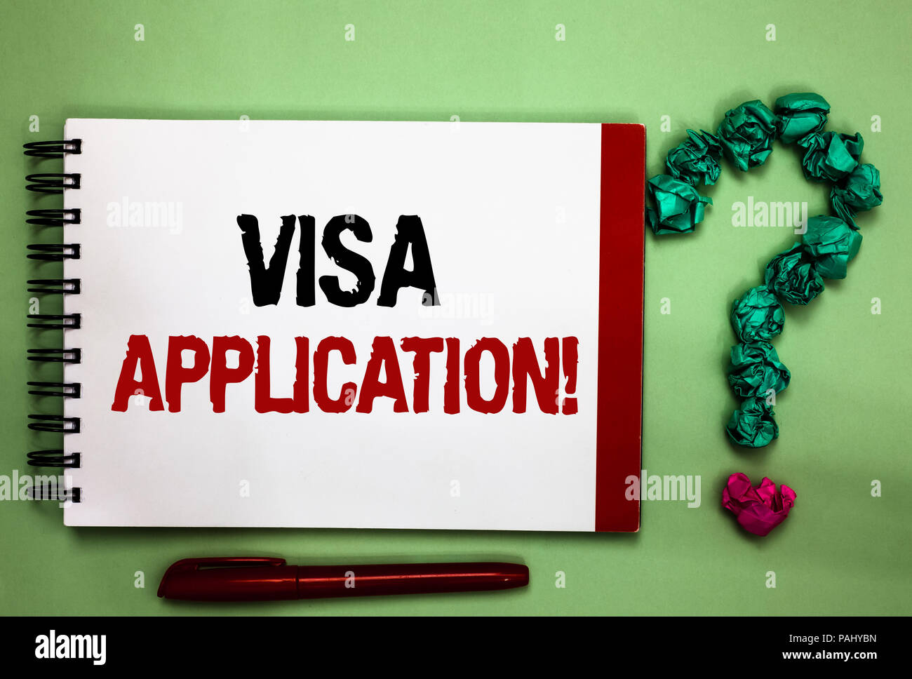 Writing note showing Visa Application. Business photo showcasing Form ...