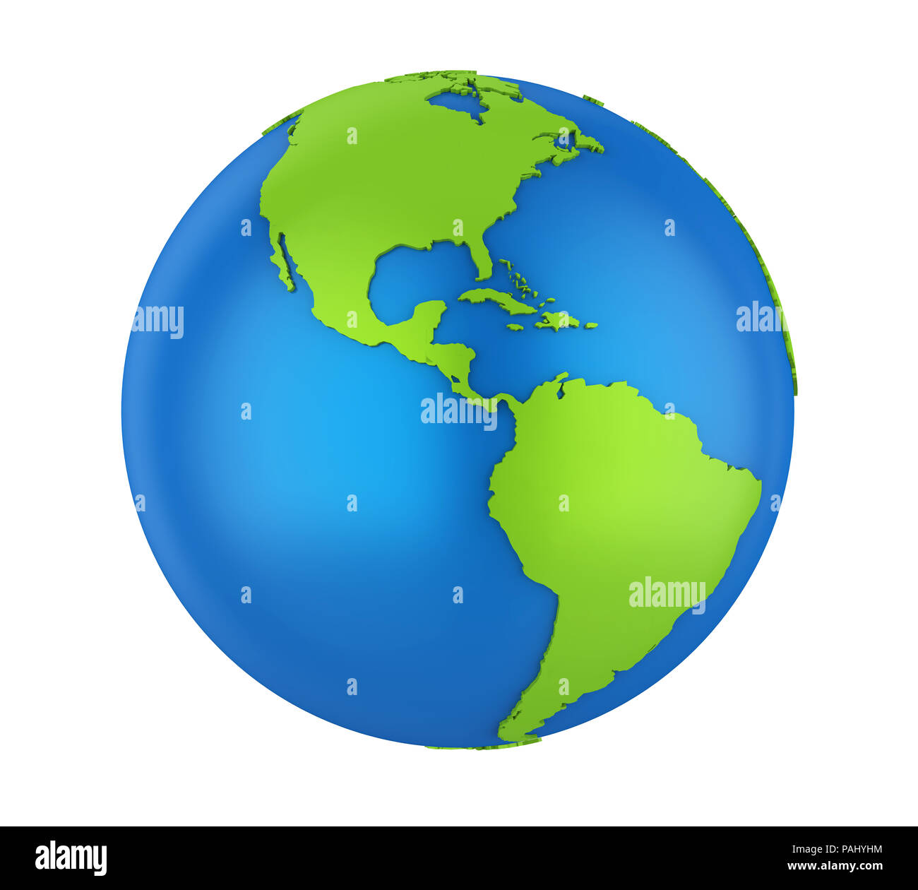 Planet Earth America View Isolated Stock Photo - Alamy