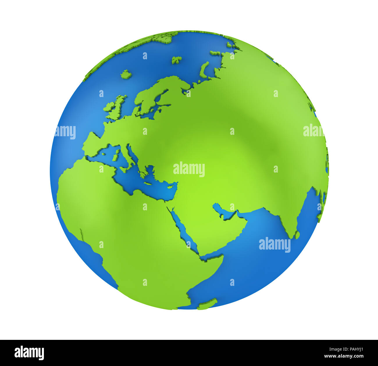 Planet Earth Europe View Isolated Stock Photo - Alamy