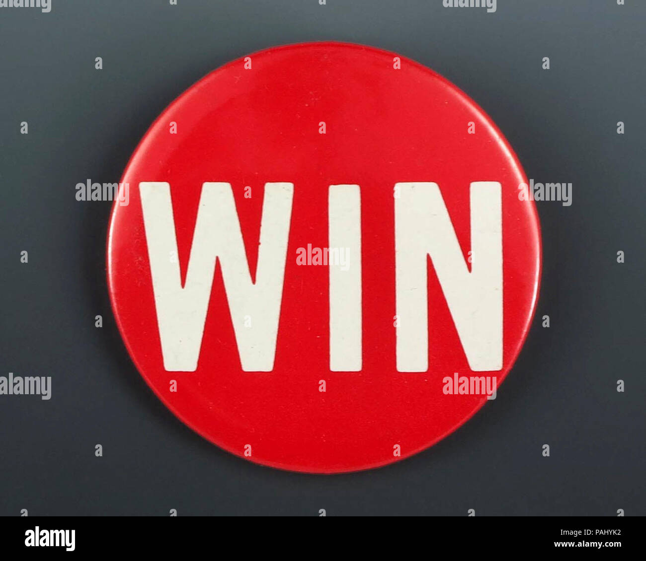 A red and white ‘WIN‘ button from President Gerald R. Ford's 1974 ‘Whip ...