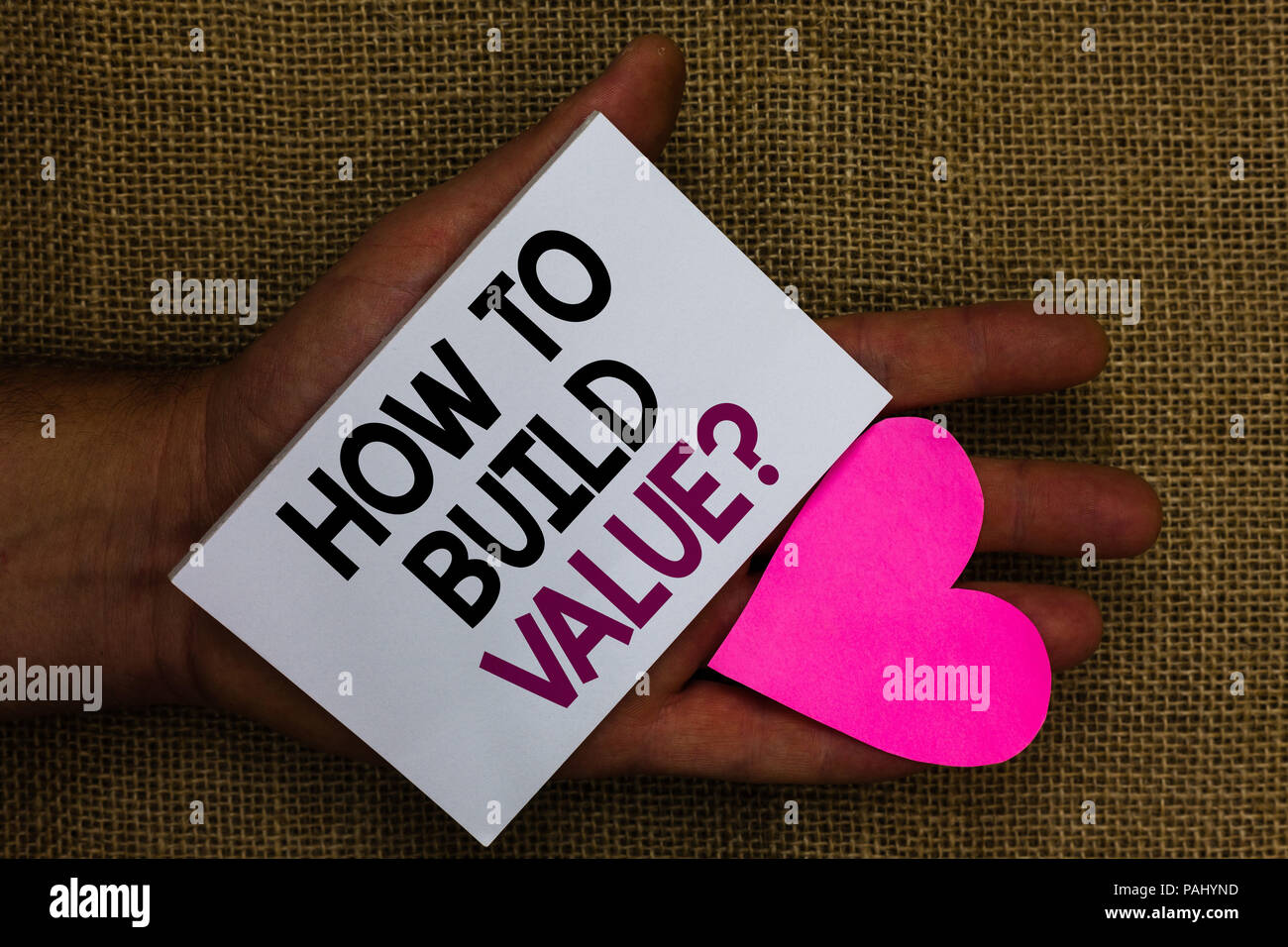 Word writing text How To Build Value question. Business concept for ...