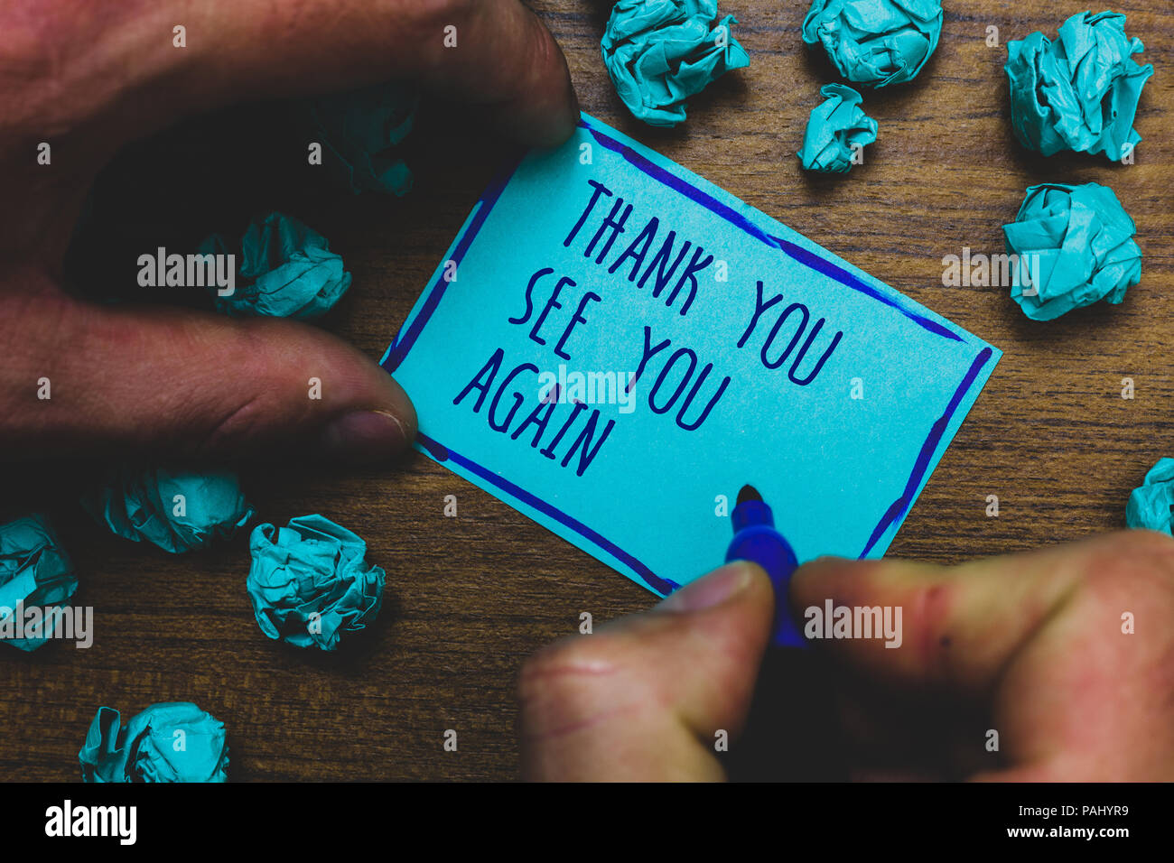 Writing note showing Thank You See You Again. Business photo showcasing ...