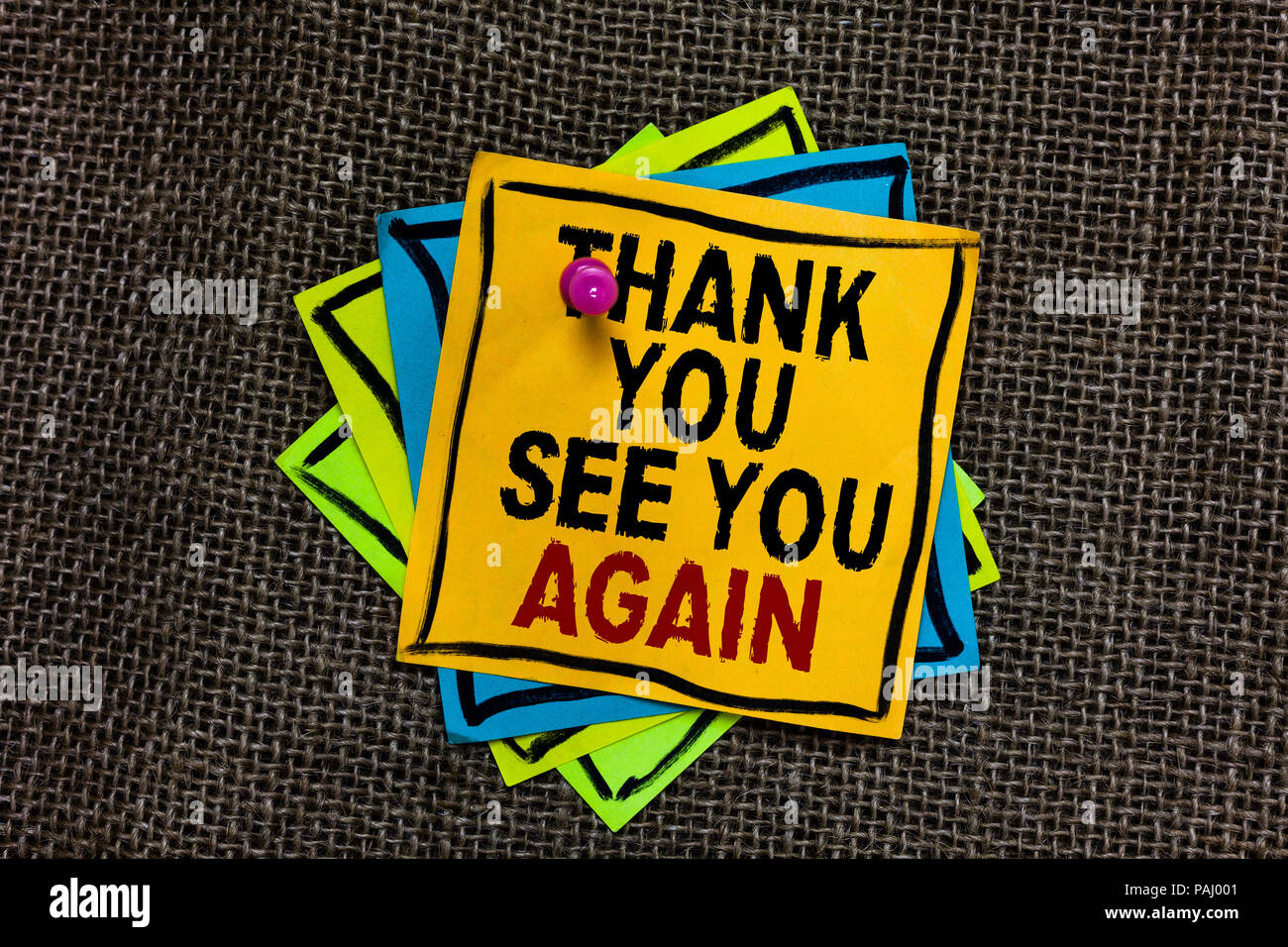 Text sign showing Thank You See You Again. Conceptual photo ...