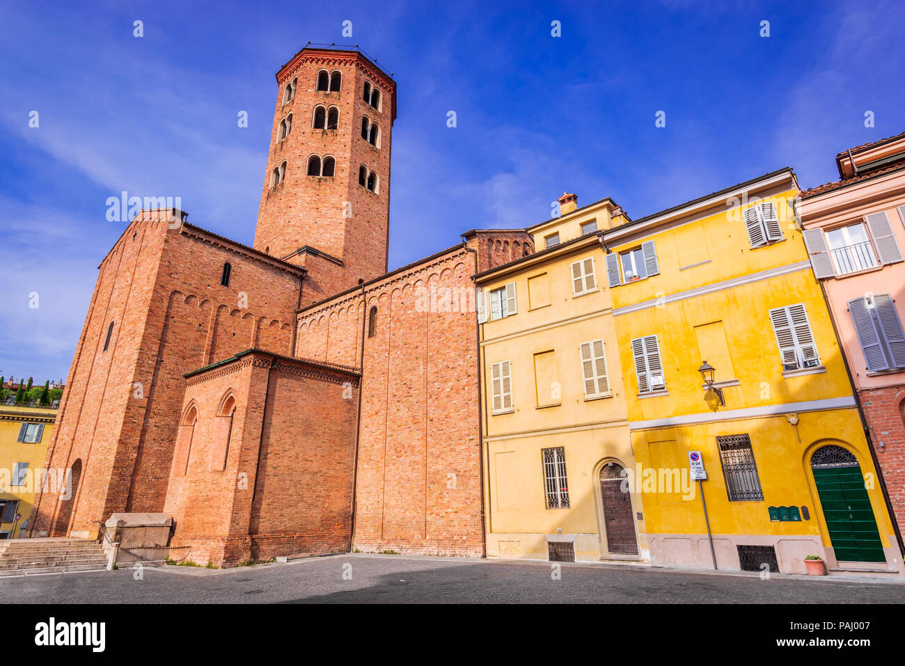 Piacenza, Italy. Basilica of St. Anthony famous for pilgrimage route in ...