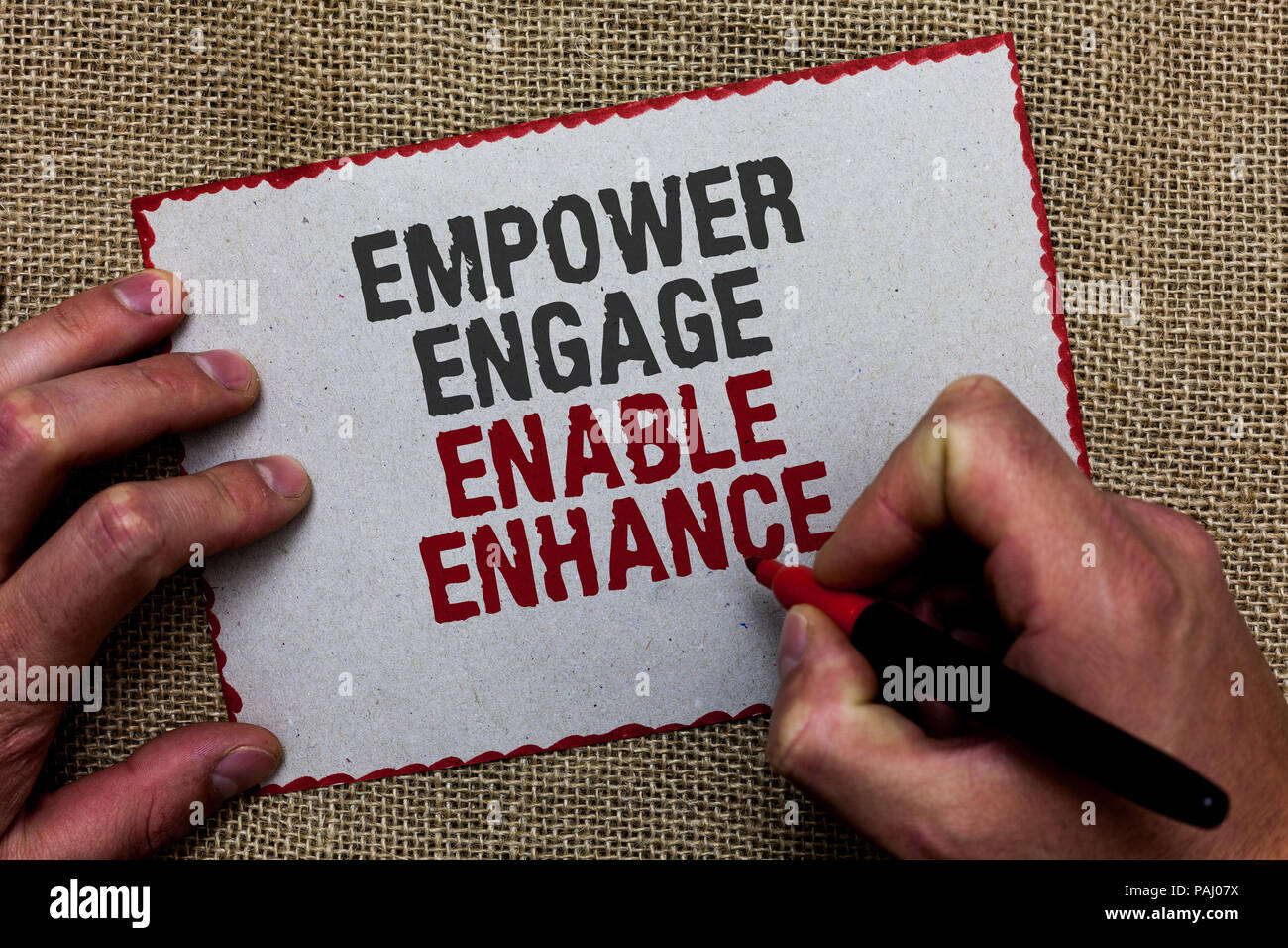 Word writing text Empower Engage Enable Enhance. Business concept for ...
