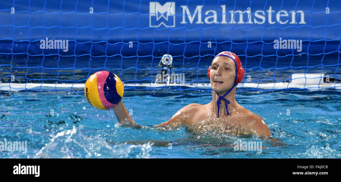Budapest, Hungary - Jul 29, 2017. BIJAC Marko (CRO) goalkeeper playing ...