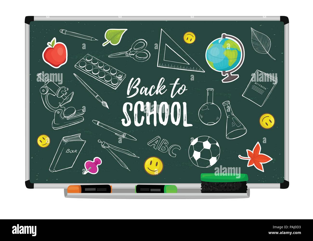 Notebook calculator stationery blackboard Cut Out Stock Images ...