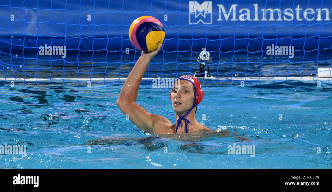 Budapest, Hungary - Jul 29, 2017. BIJAC Marko (CRO) goalkeeper playing ...