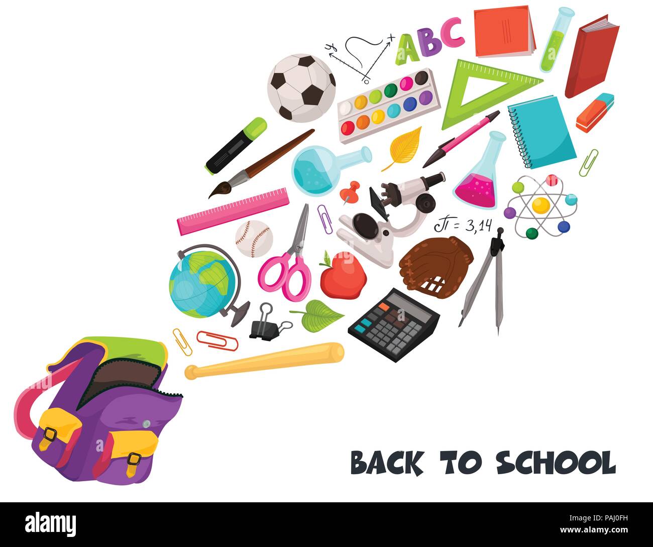 back to school composition Stock Vector Image & Art - Alamy