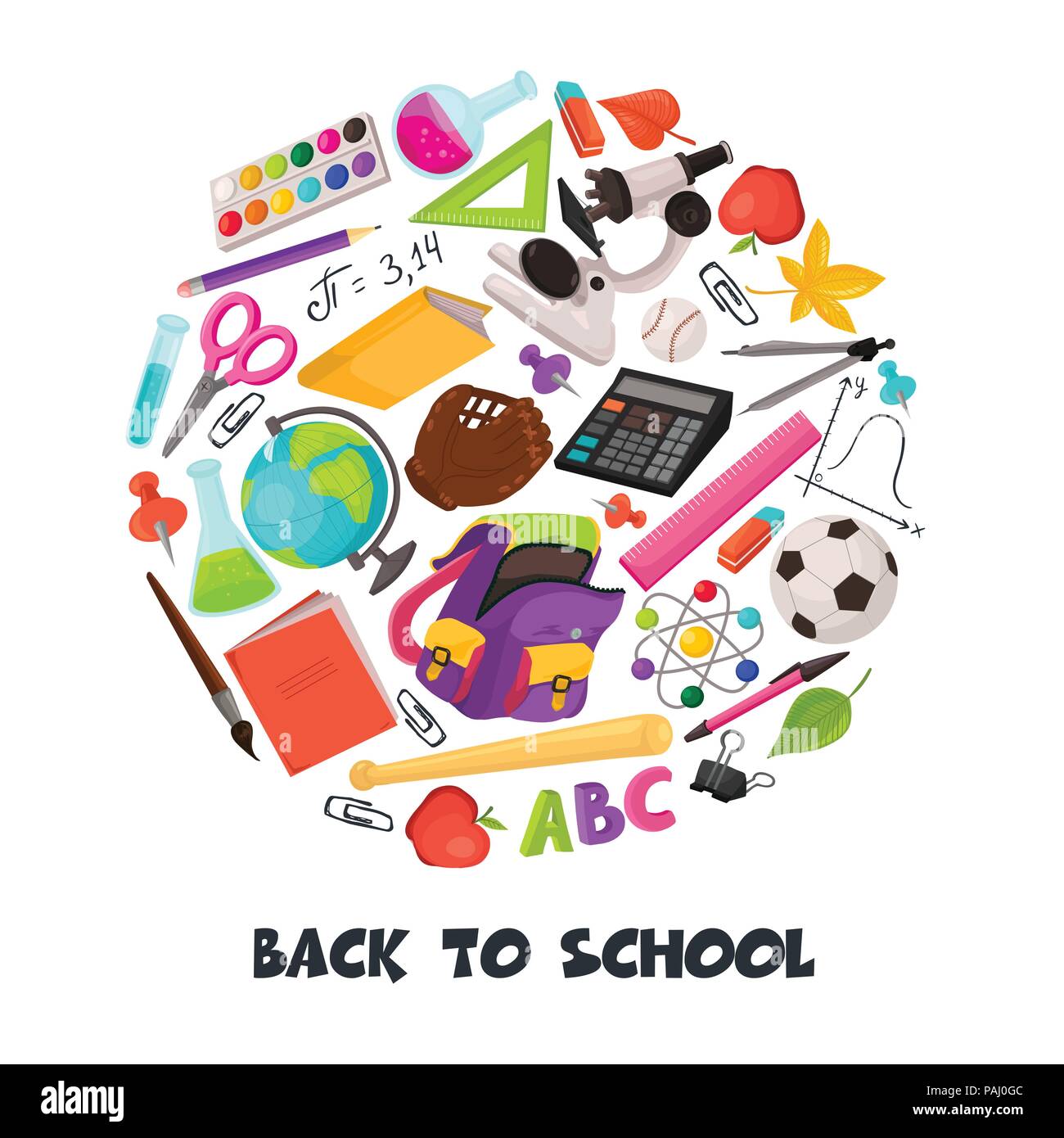 school round composition Stock Vector Image & Art - Alamy