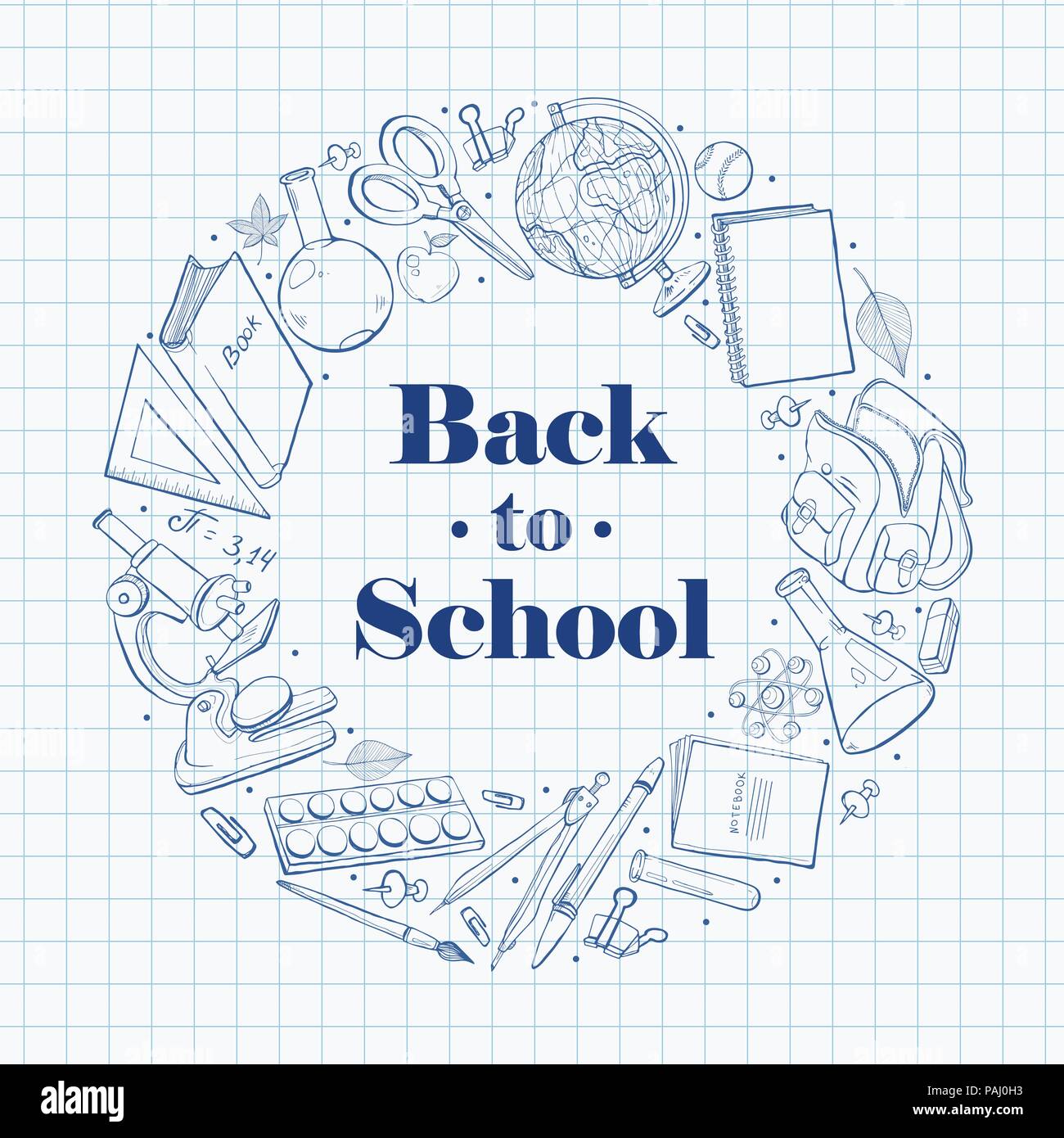 back to school composition Stock Vector Image & Art - Alamy