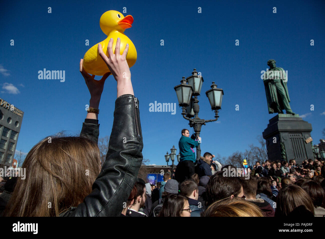 Moscow protest duck hi-res stock photography and images - Alamy