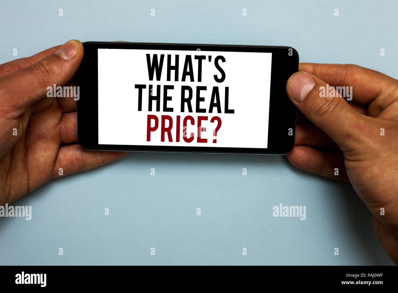 Word writing text What s is The Real Price question. Business concept ...