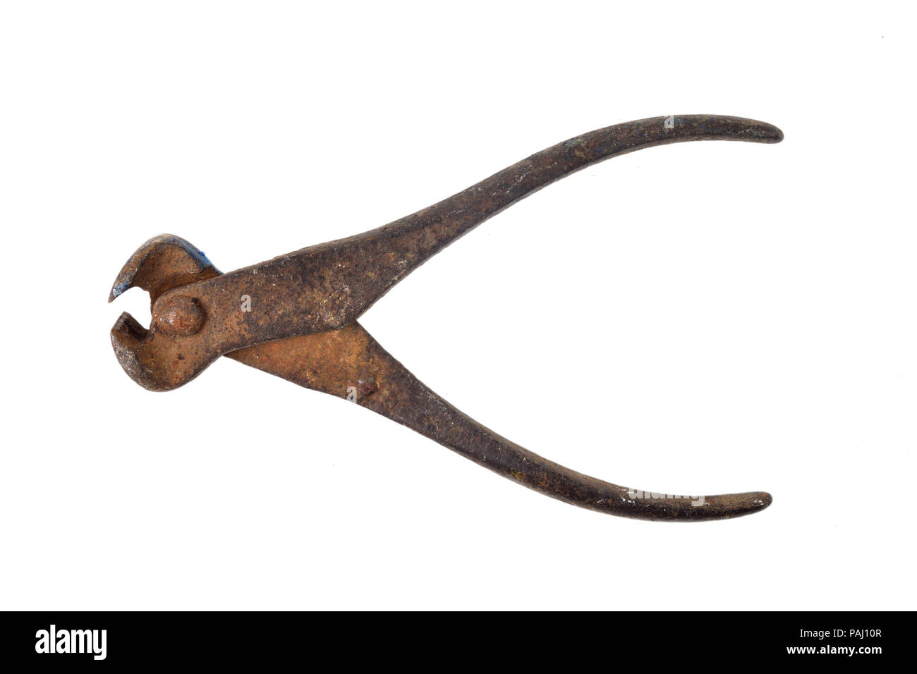 old vintage pilers isolated on white background Stock Photo - Alamy