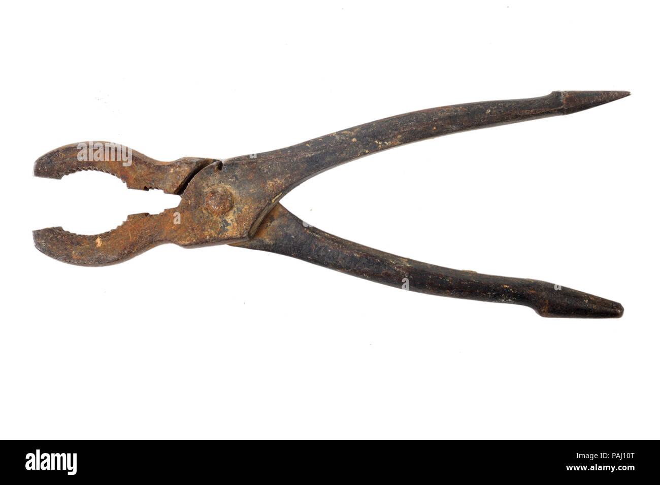 old vintage pilers isolated on white background Stock Photo - Alamy