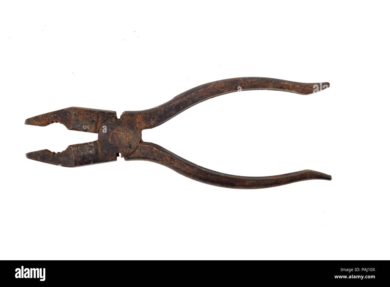 old vintage pilers isolated on white background Stock Photo - Alamy