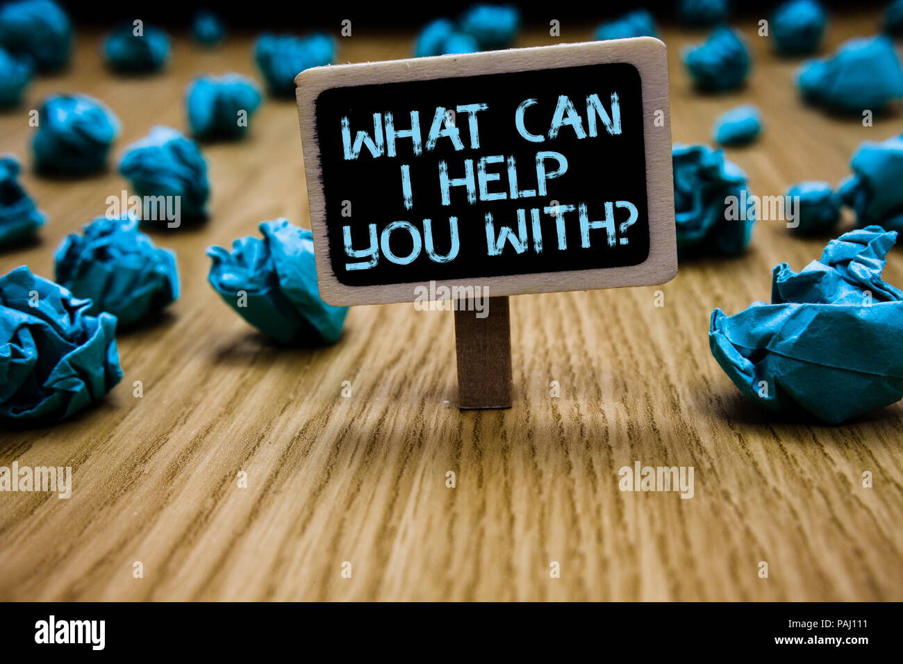 Word writing text What Can I Help You With question. Business concept ...