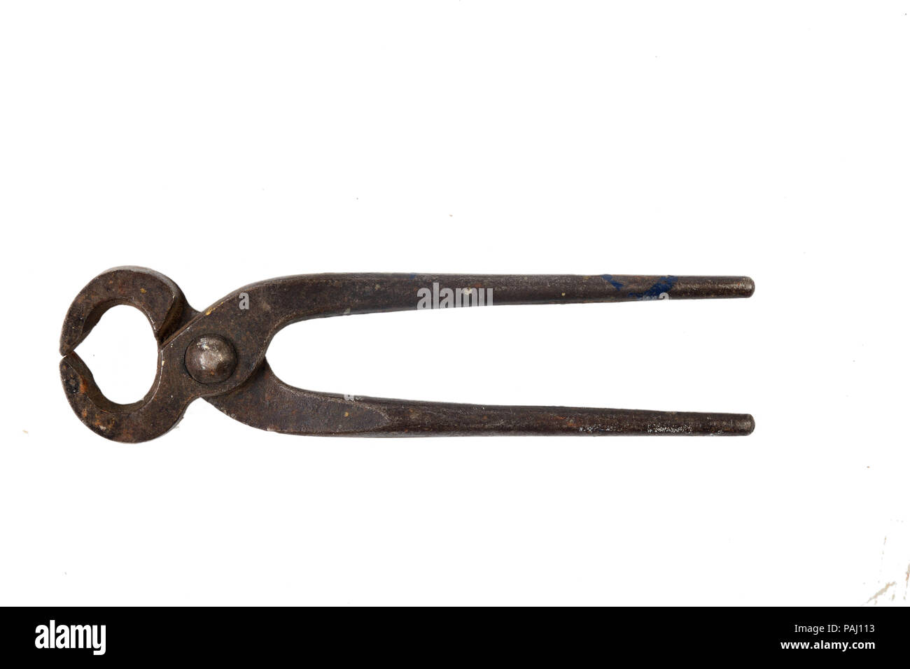 old vintage pilers isolated on white background Stock Photo - Alamy