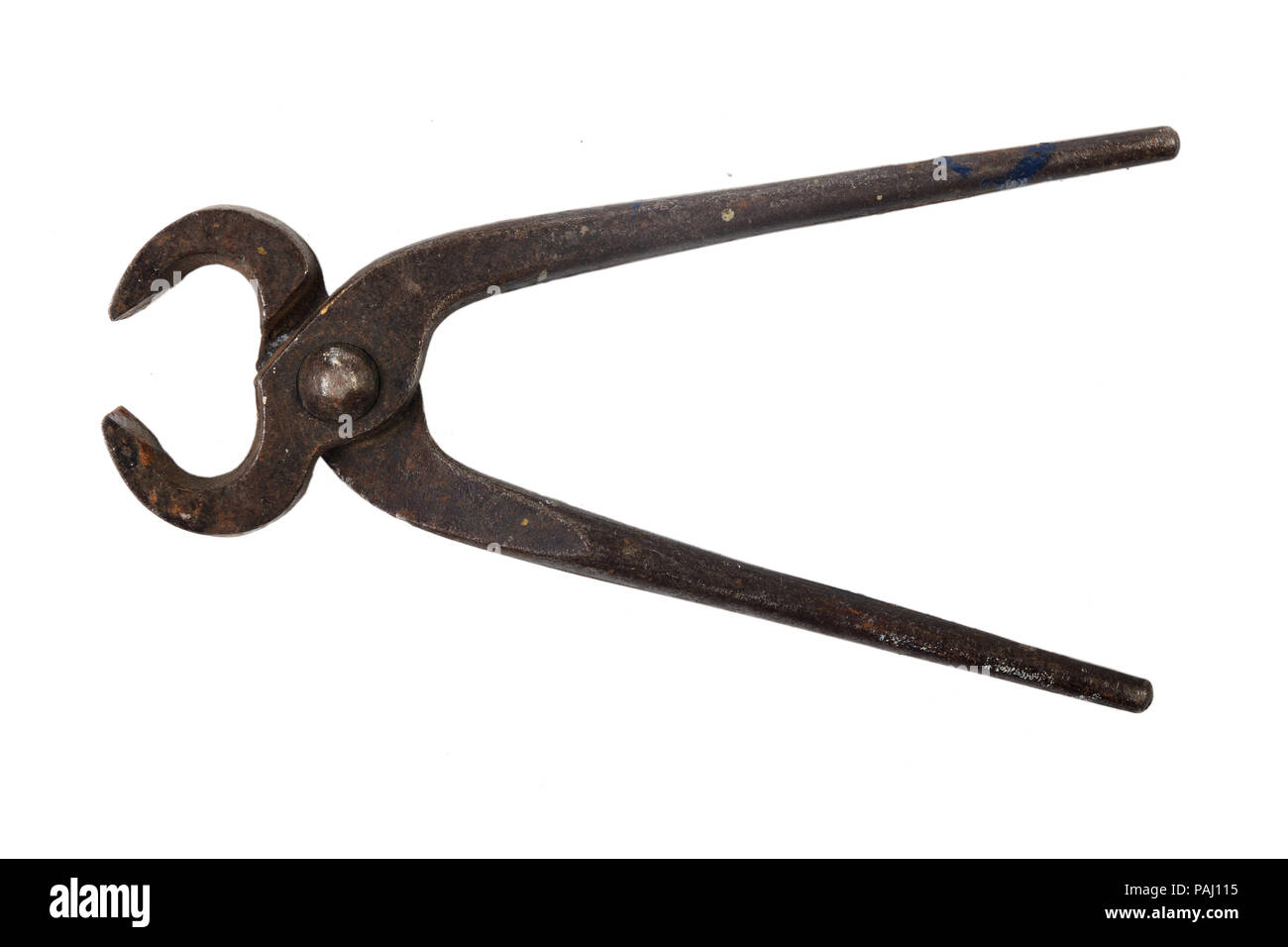 old vintage pilers isolated on white background Stock Photo - Alamy