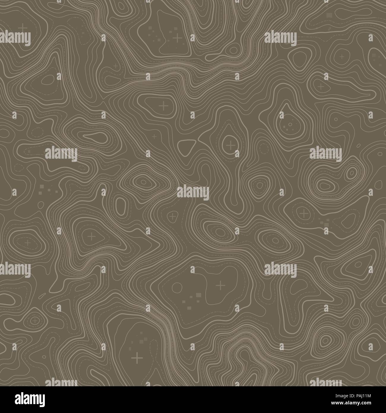 Seamless topographic map contour background. Topo map with elevation ...