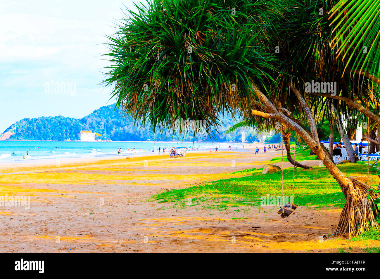 Hanging swing chair hi-res stock photography and images - Alamy