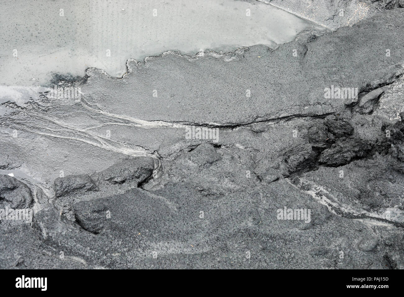 fly ash pattern during the raining and water flow Stock Photo - Alamy