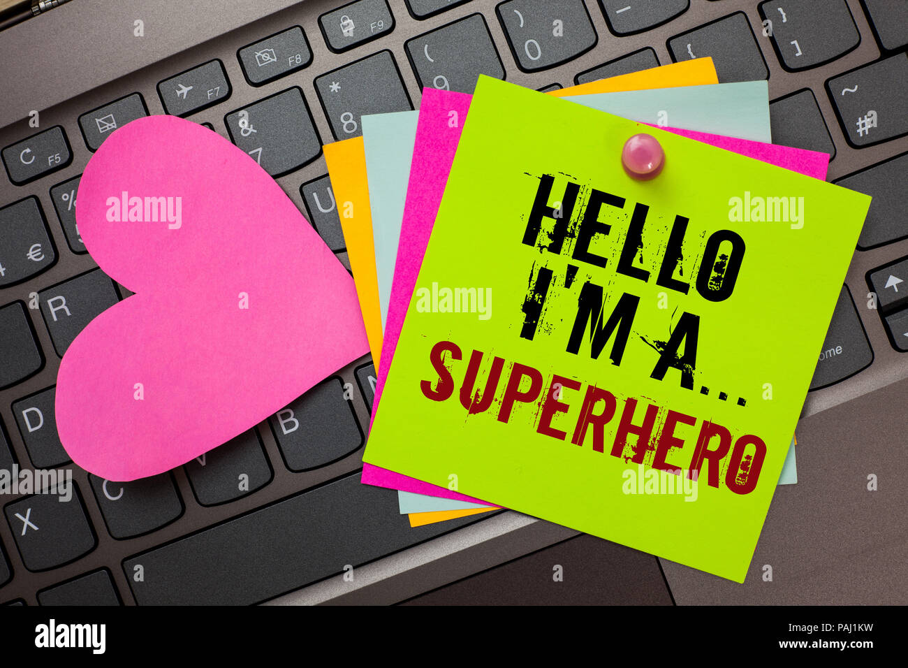 Text sign showing Hello I am A ... Superhero. Conceptual photo Special ...