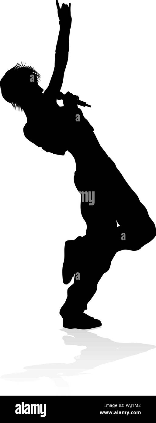 Singer Pop Rapper Hiphop Star Woman Silhouette Stock Vector Image & Art ...
