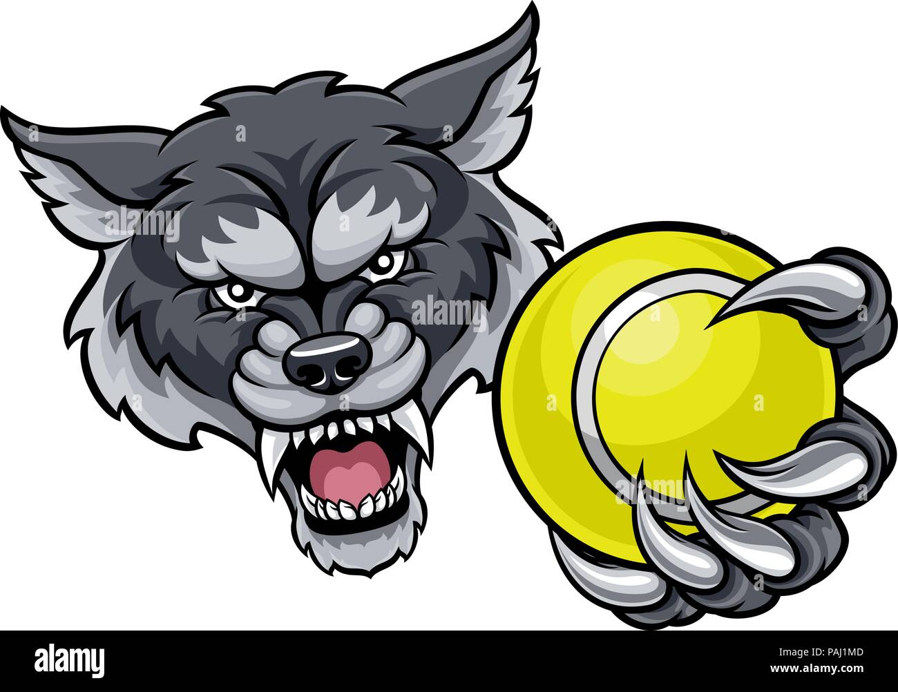 Black dog holding tennis hi-res stock photography and images - Alamy