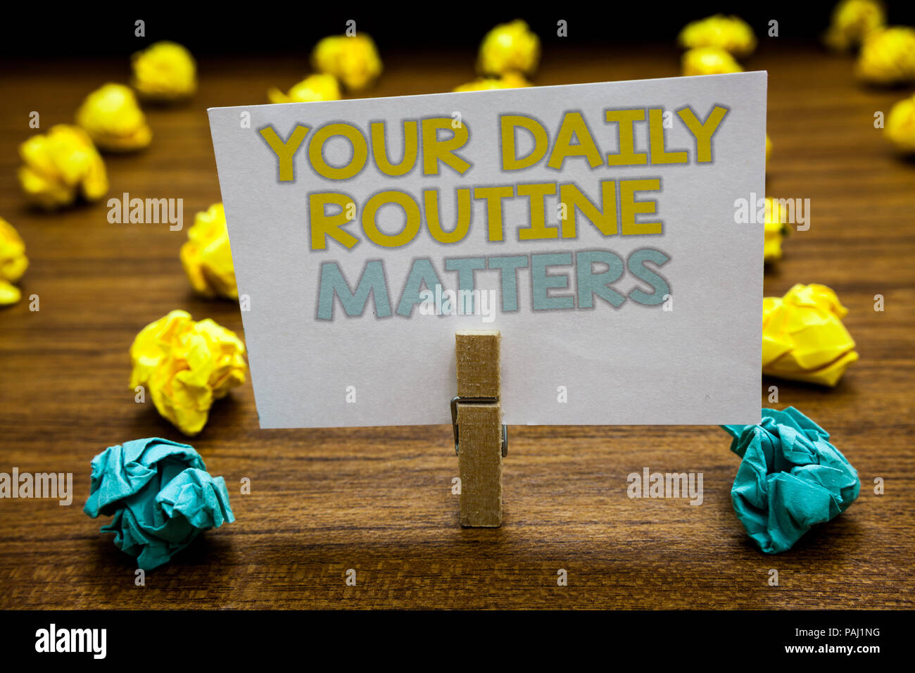 Writing note showing Your Daily Routine Matters.. Business photo ...