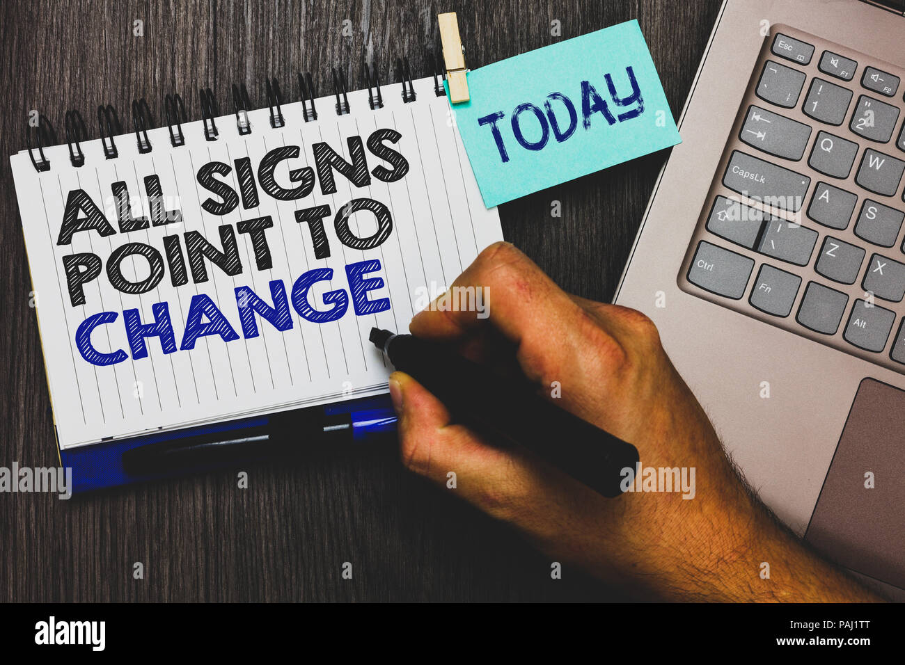 Word writing text All Signs Point To Change. Business concept for ...