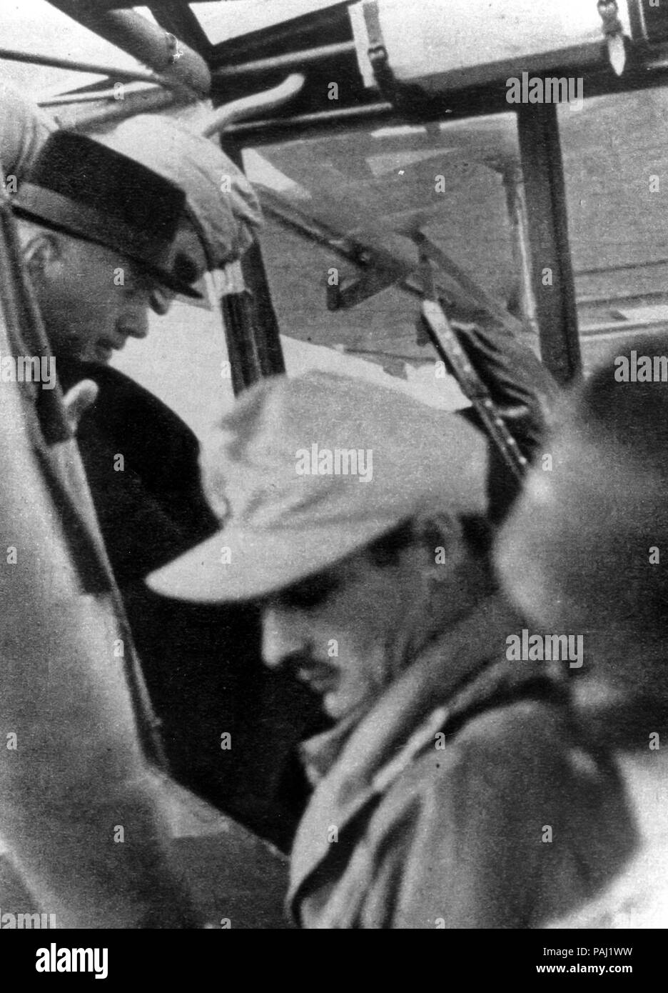 gran sasso raid or operation eiche, benito mussolini on fieseler fi 156 ...