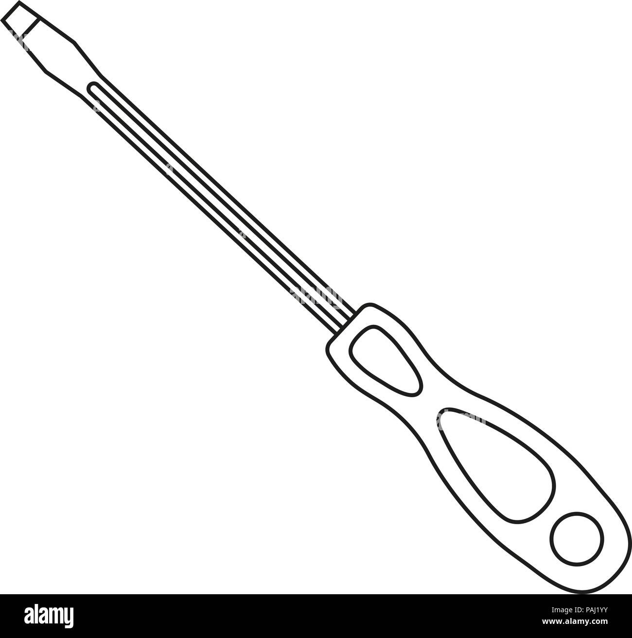 Flat head screwdriver Black and White Stock Photos & Images - Alamy
