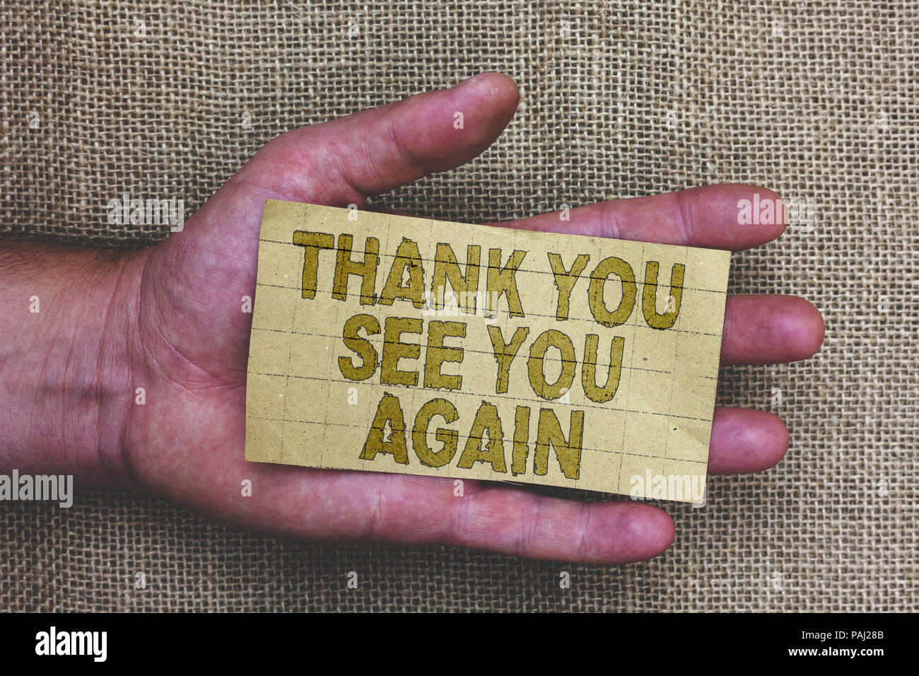 Conceptual hand writing showing Thank You See You Again. Business photo ...