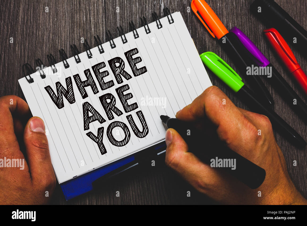 Word writing text Where Are You. Business concept for Give us your ...