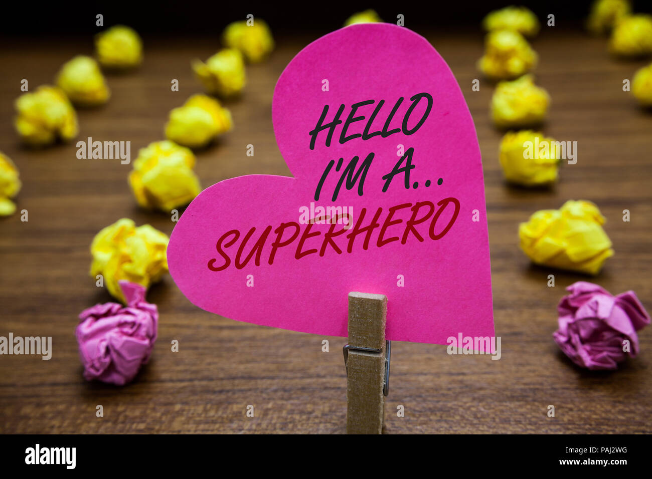 Text sign showing Hello I am A ... Superhero. Conceptual photo Special ...