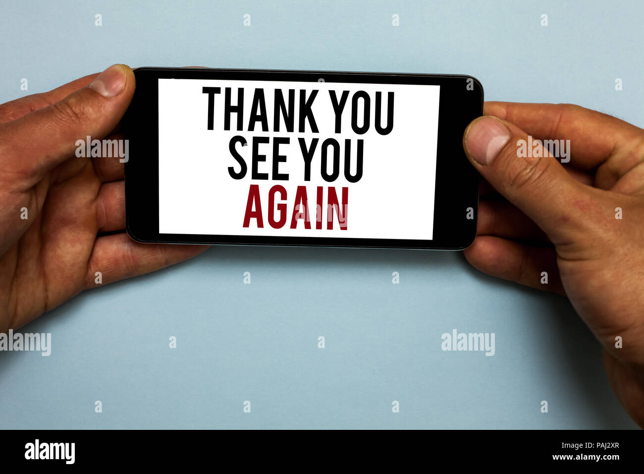 Word writing text Thank You See You Again. Business concept for ...
