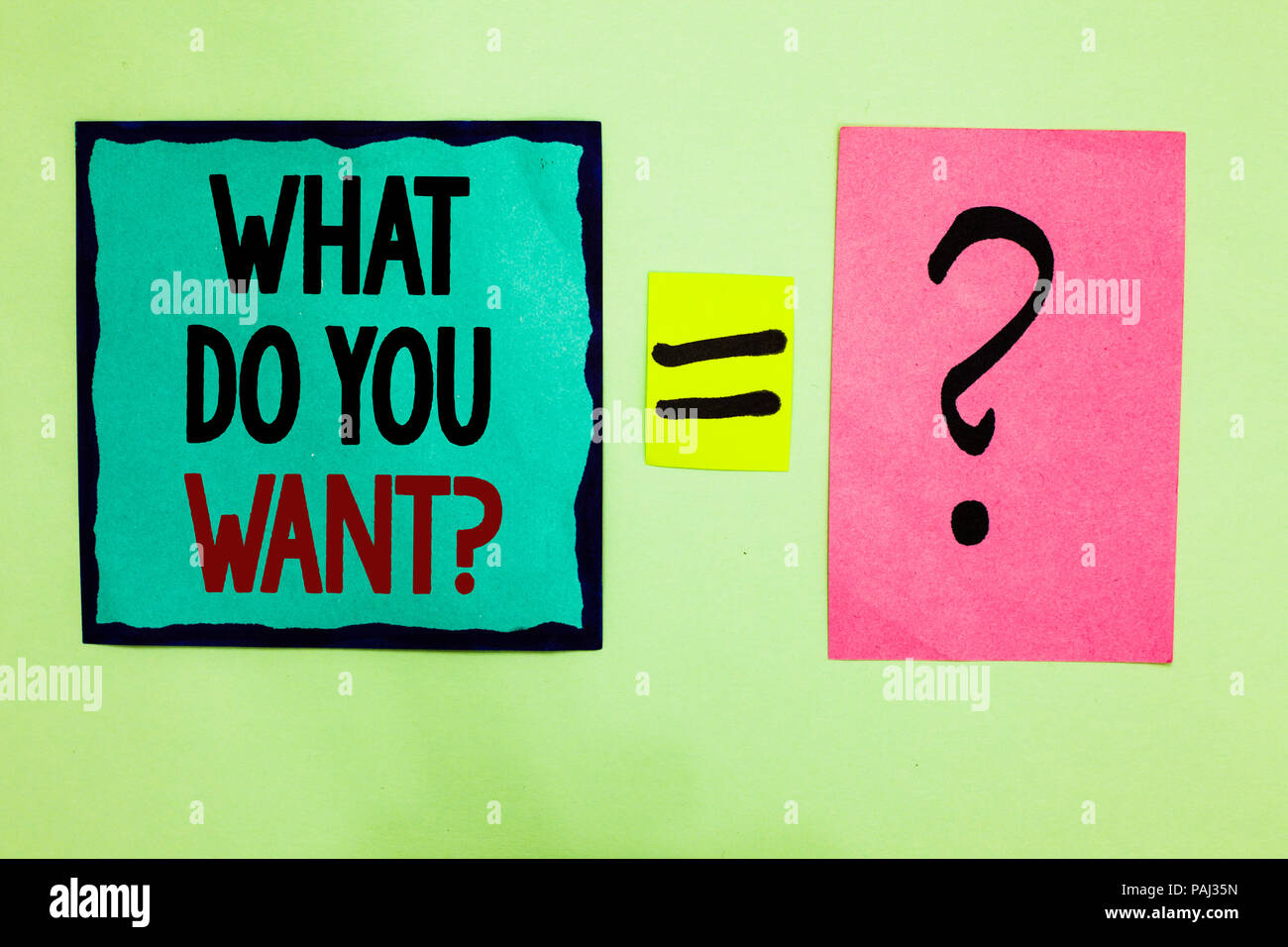 Text sign showing What Do You Want question. Conceptual photo Tell me your desires requests ...
