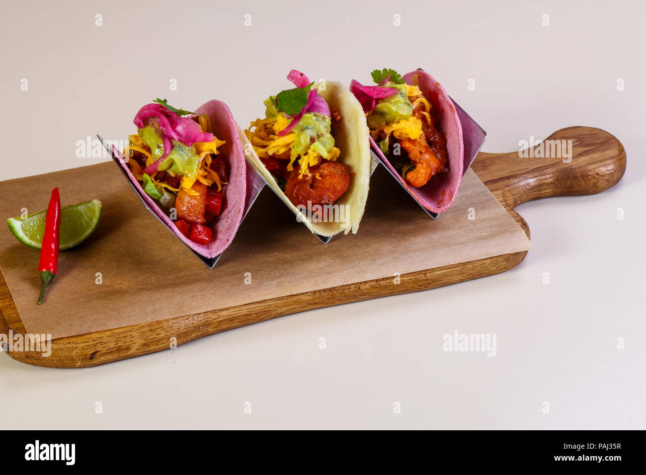 Mexican traditional burrito with meat Stock Photo - Alamy