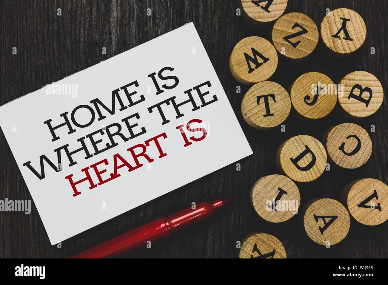 Text sign showing Home Is When The Heart Is. Conceptual photo Your ...