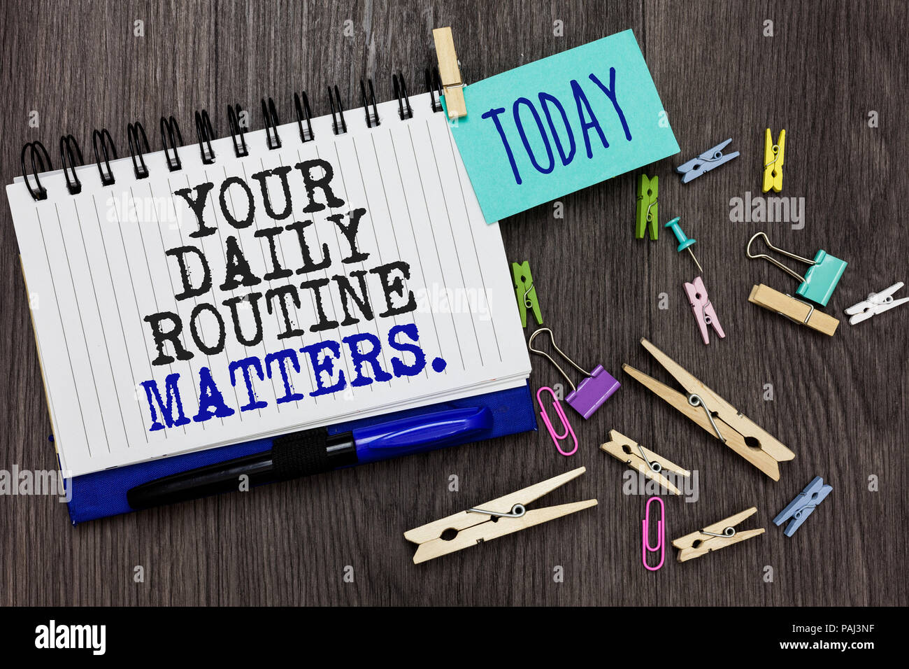 Writing note showing Your Daily Routine Matters. Business photo ...