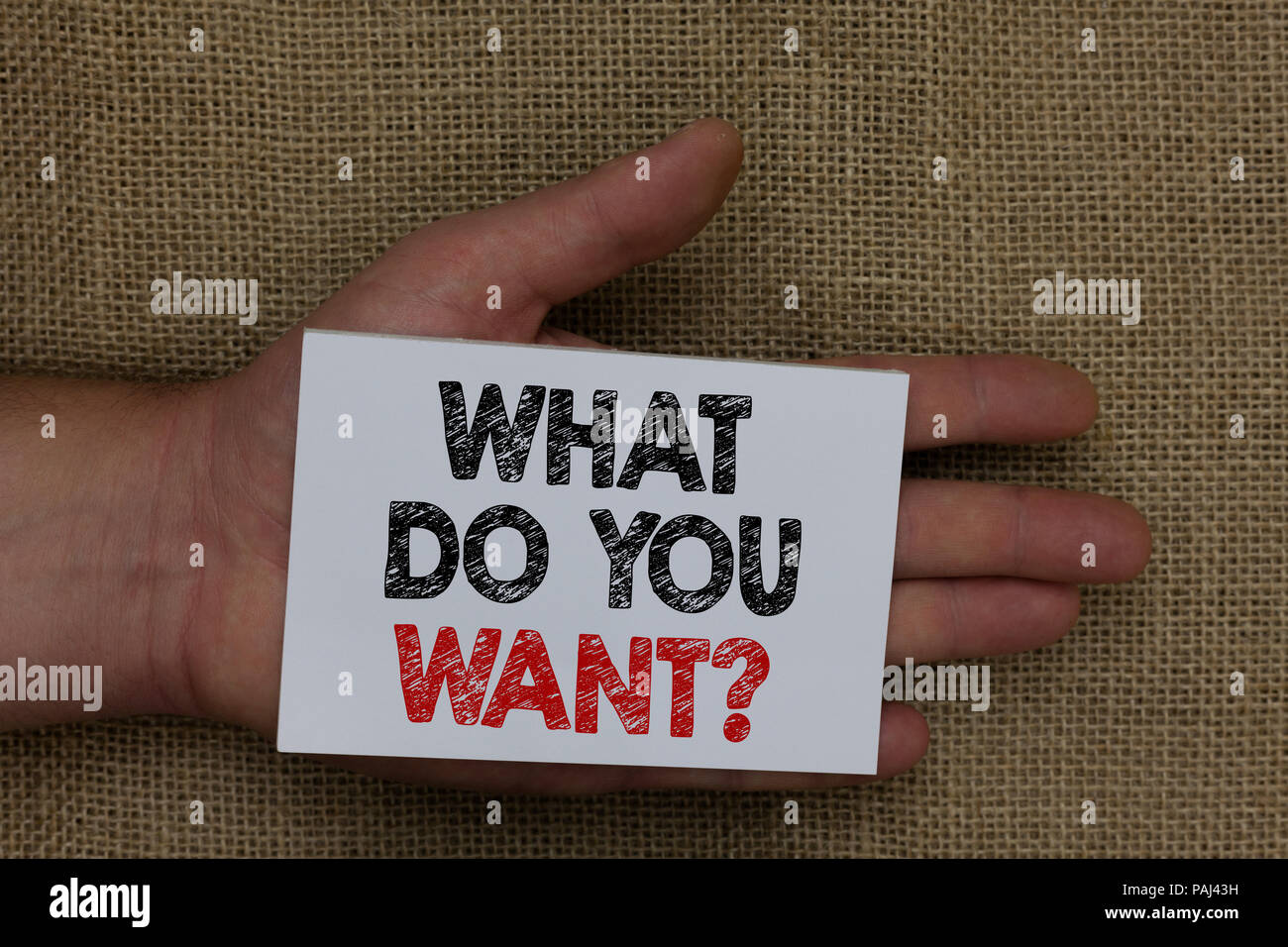 Writing note showing What Do You Want question. Business photo ...