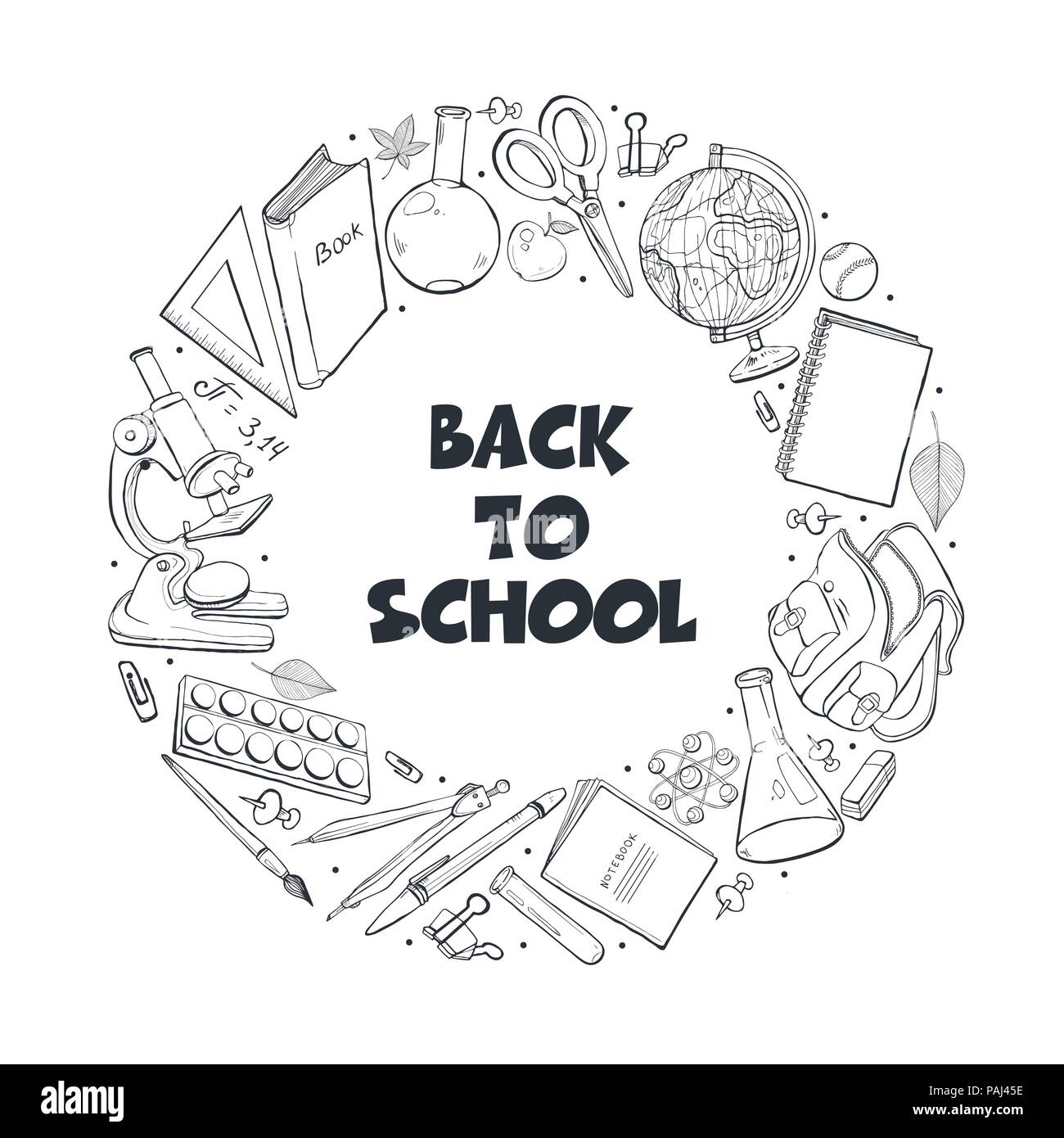back to school composition Stock Vector Image & Art - Alamy