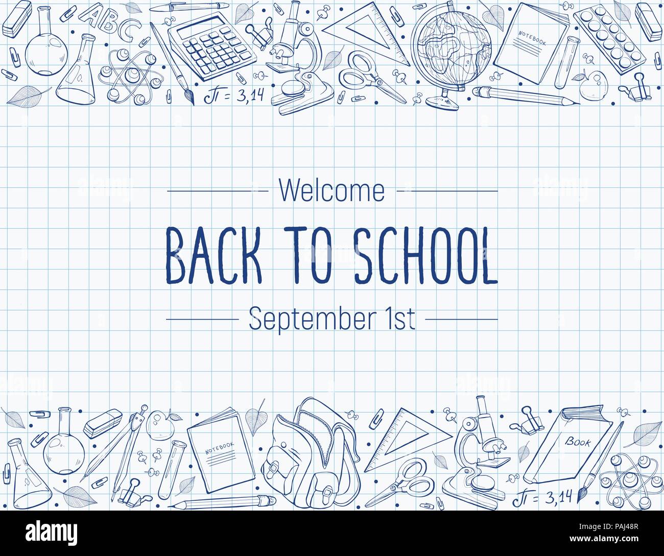 back to school composition Stock Vector Image & Art - Alamy