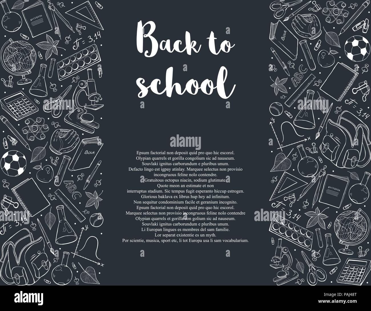 back to school composition Stock Vector Image & Art - Alamy