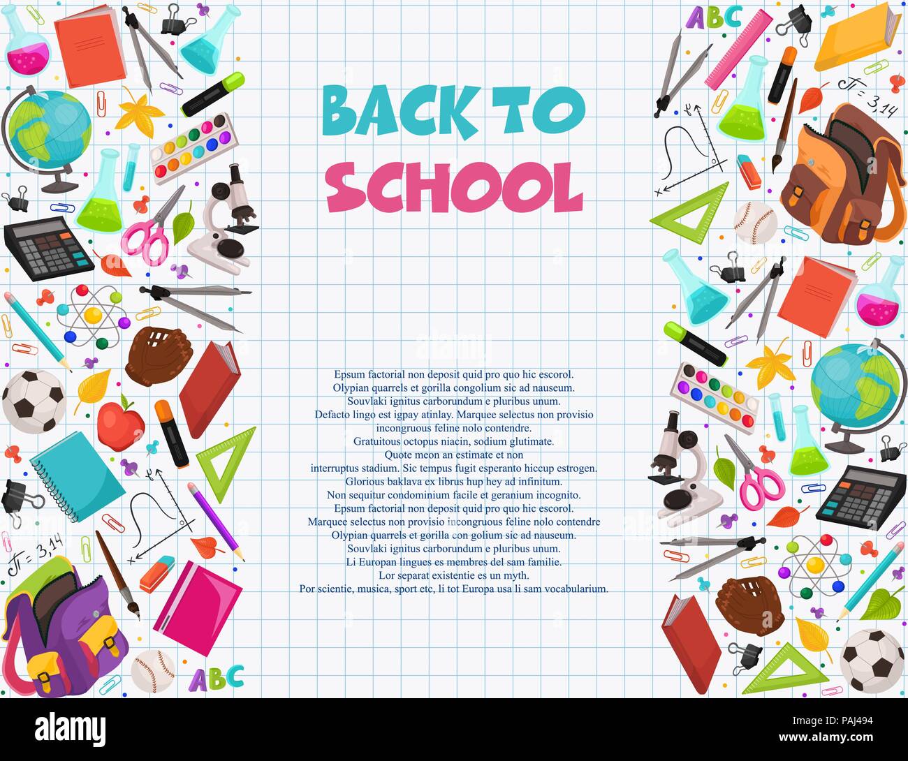 back to school composition Stock Vector Image & Art - Alamy