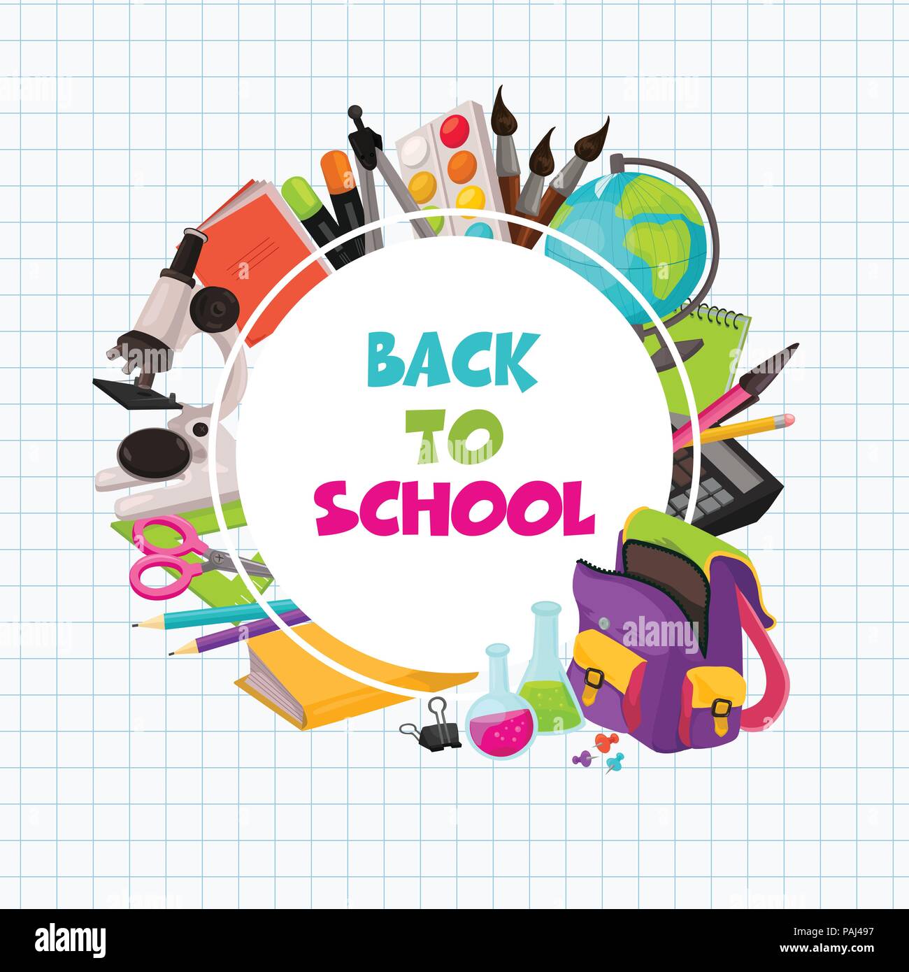 back to school composition Stock Vector Image & Art - Alamy