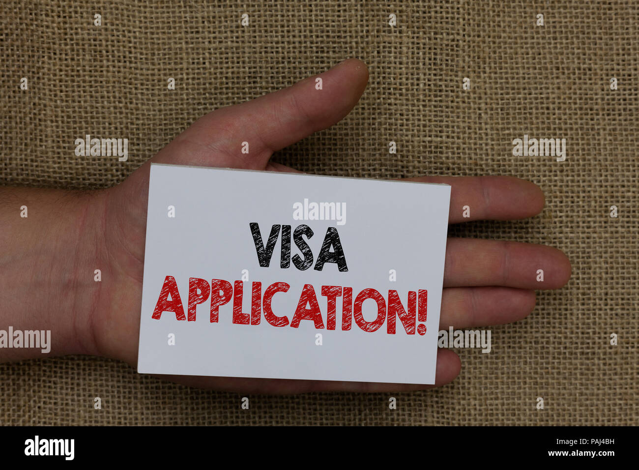 Writing note showing Visa Application. Business photo showcasing Form ...